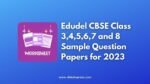 EduDel Sample Paper for Class 3rd to 8th Practice Papers pdf of 2022 ...